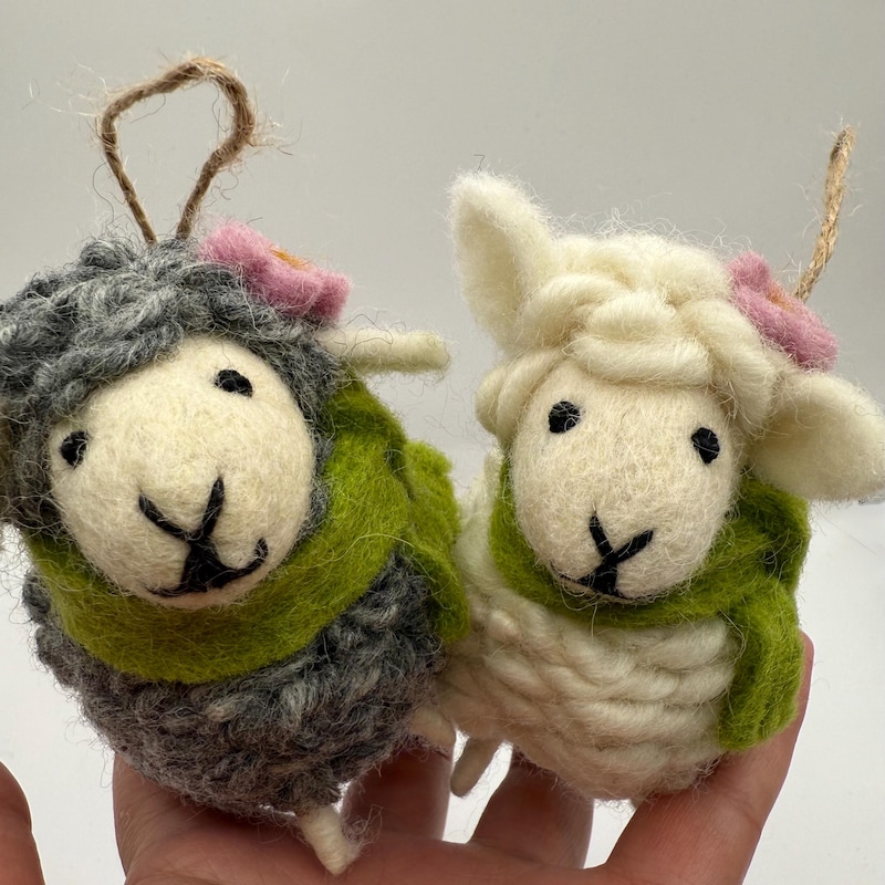 Wool Sheep Lamb Ornament - Etsy