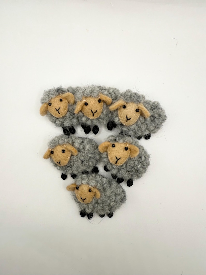 Felt Animal Brooches Pin | Kids Brooch | Sheep Brooch - Etsy
