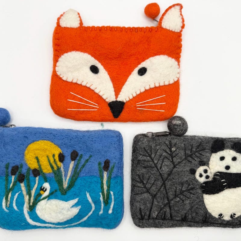 Fox Zipper Pouch - Etsy