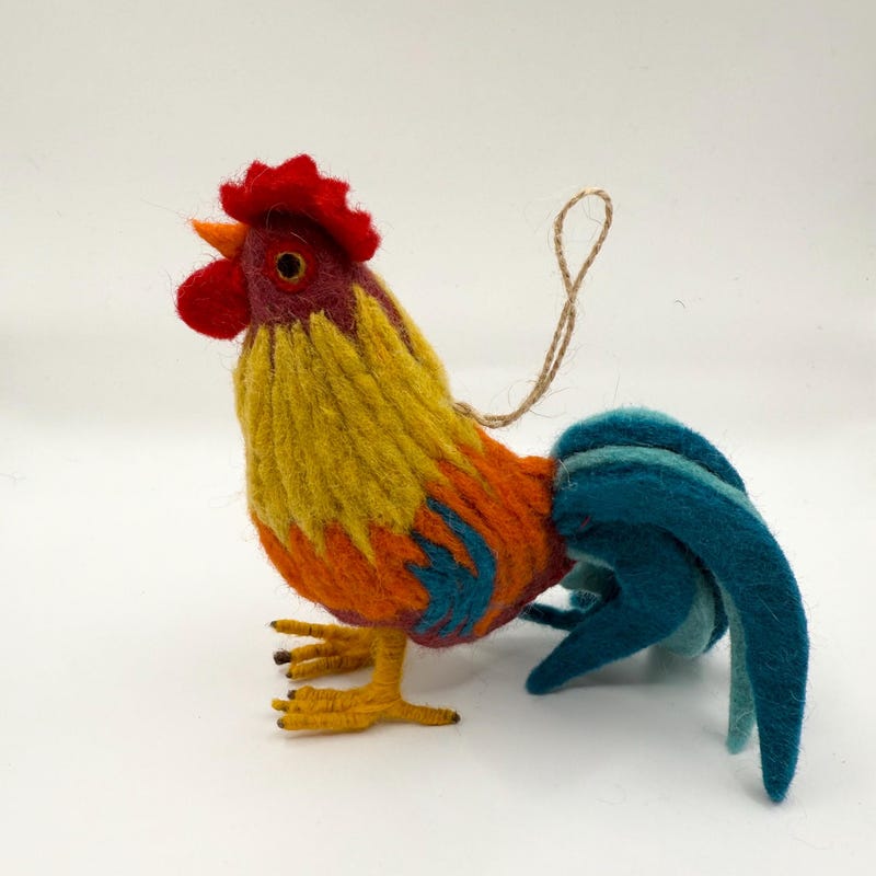 Felt Rooster - Etsy