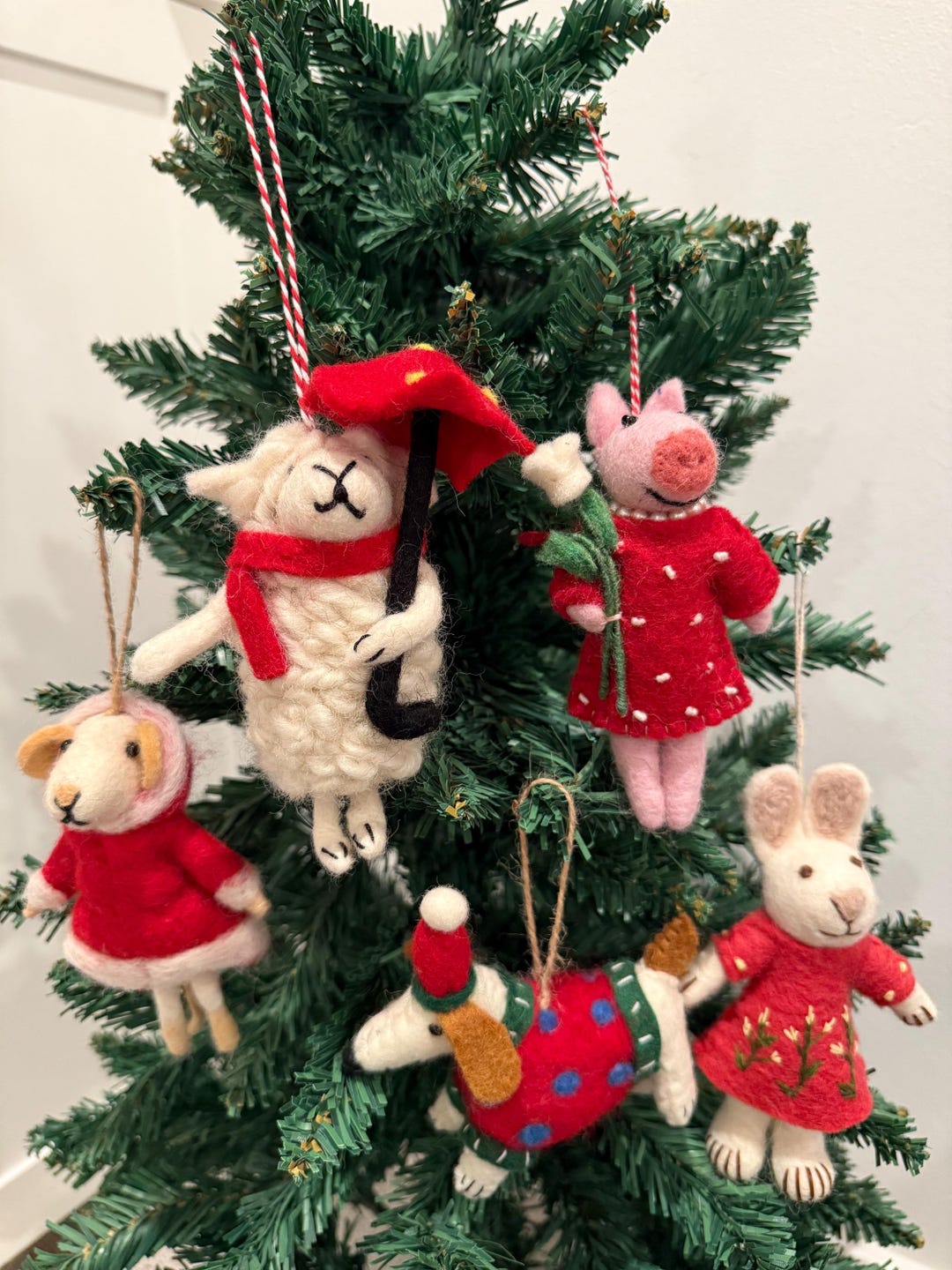 Christmas Ornament Set – Handmade Felt Animal Decor - Etsy