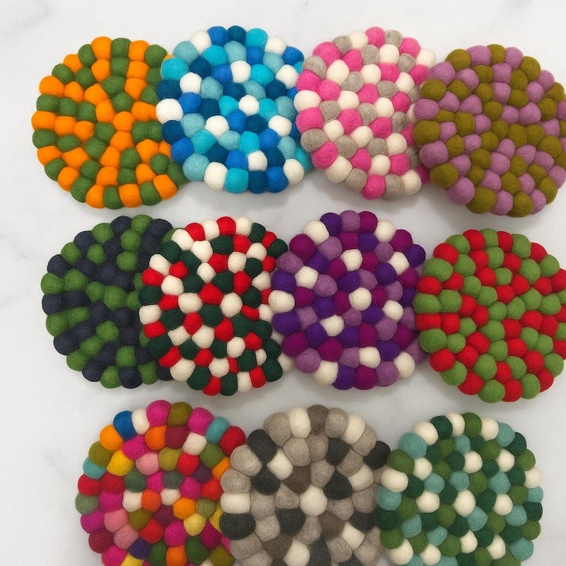 Wool Coasters - Etsy