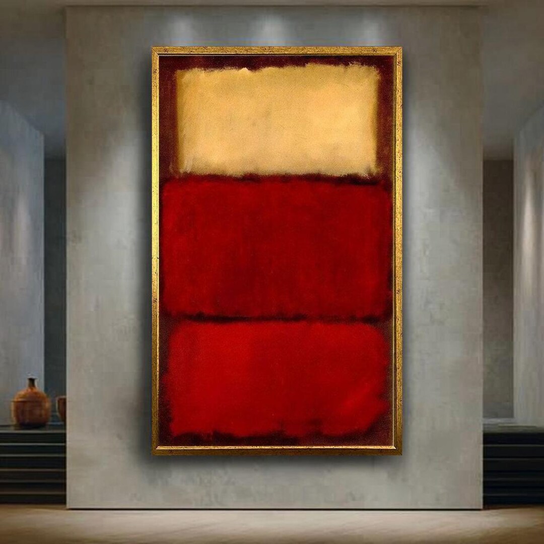 Mark Rothko. Red Beige Abstract Wall Art Print, Minimalist Color Block ...