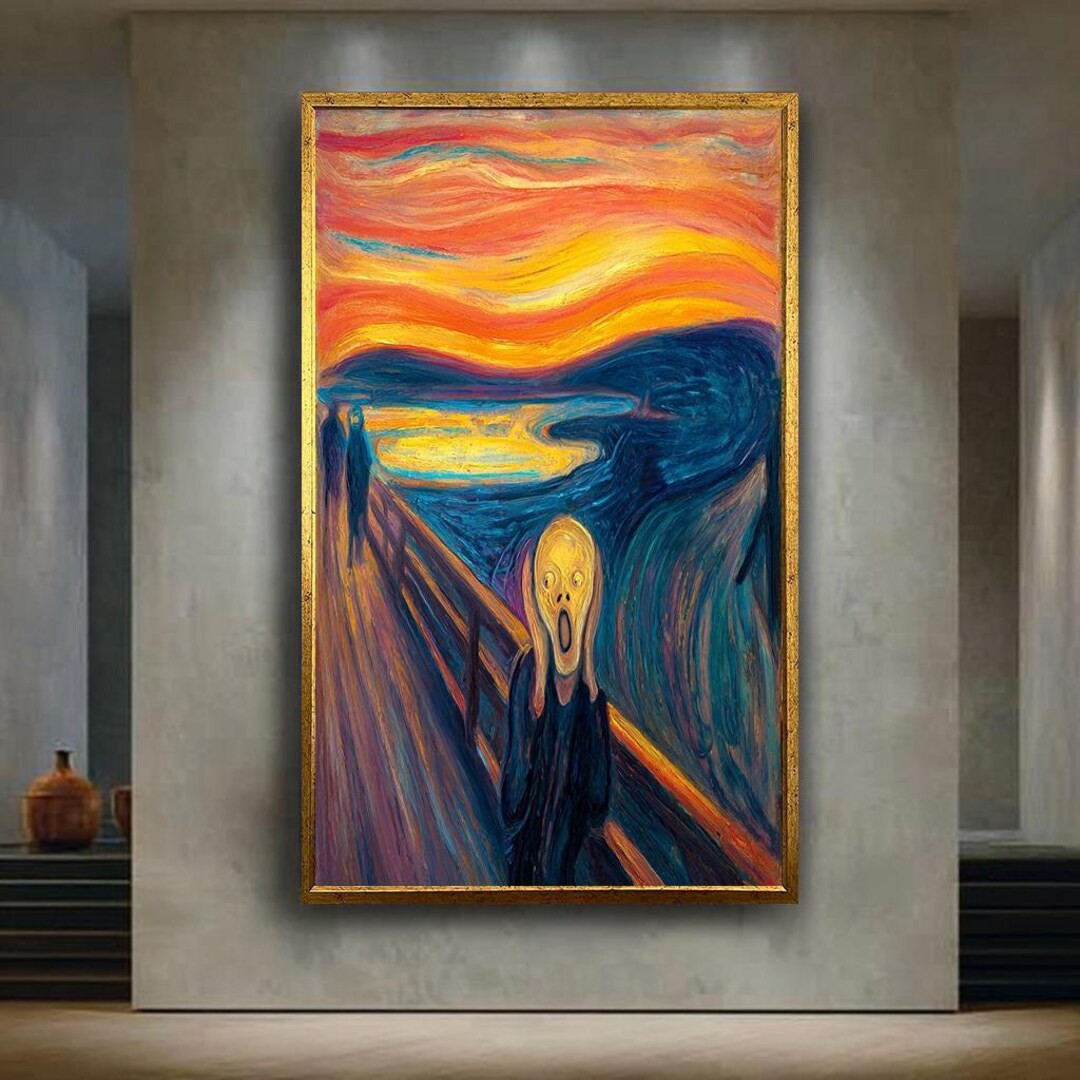 The Scream Canvas Wall Art – Edvard Munch Expressionist Painting ...
