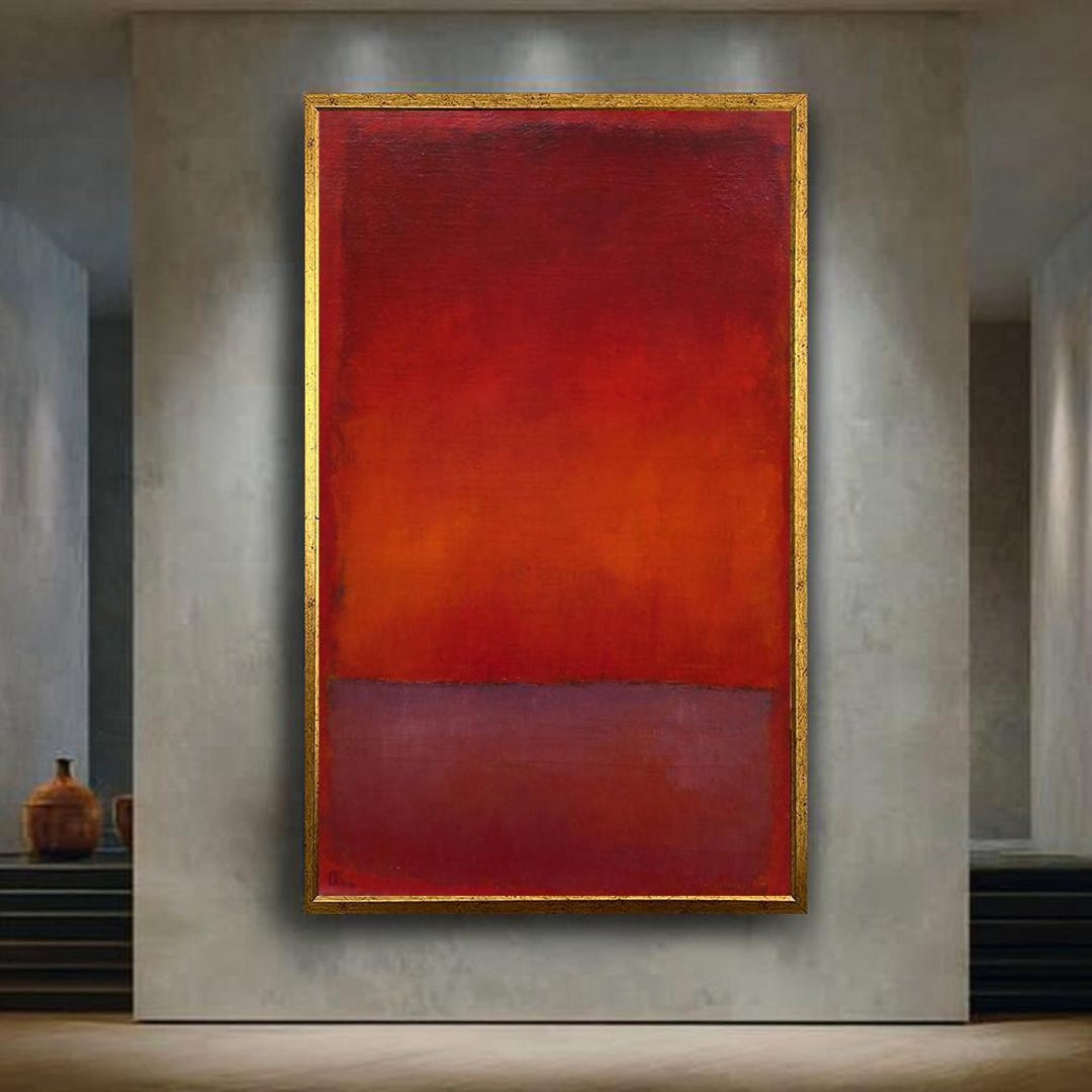 Mark Rothko. Orange Red Abstract Wall Art Print, Modern Minimalist ...