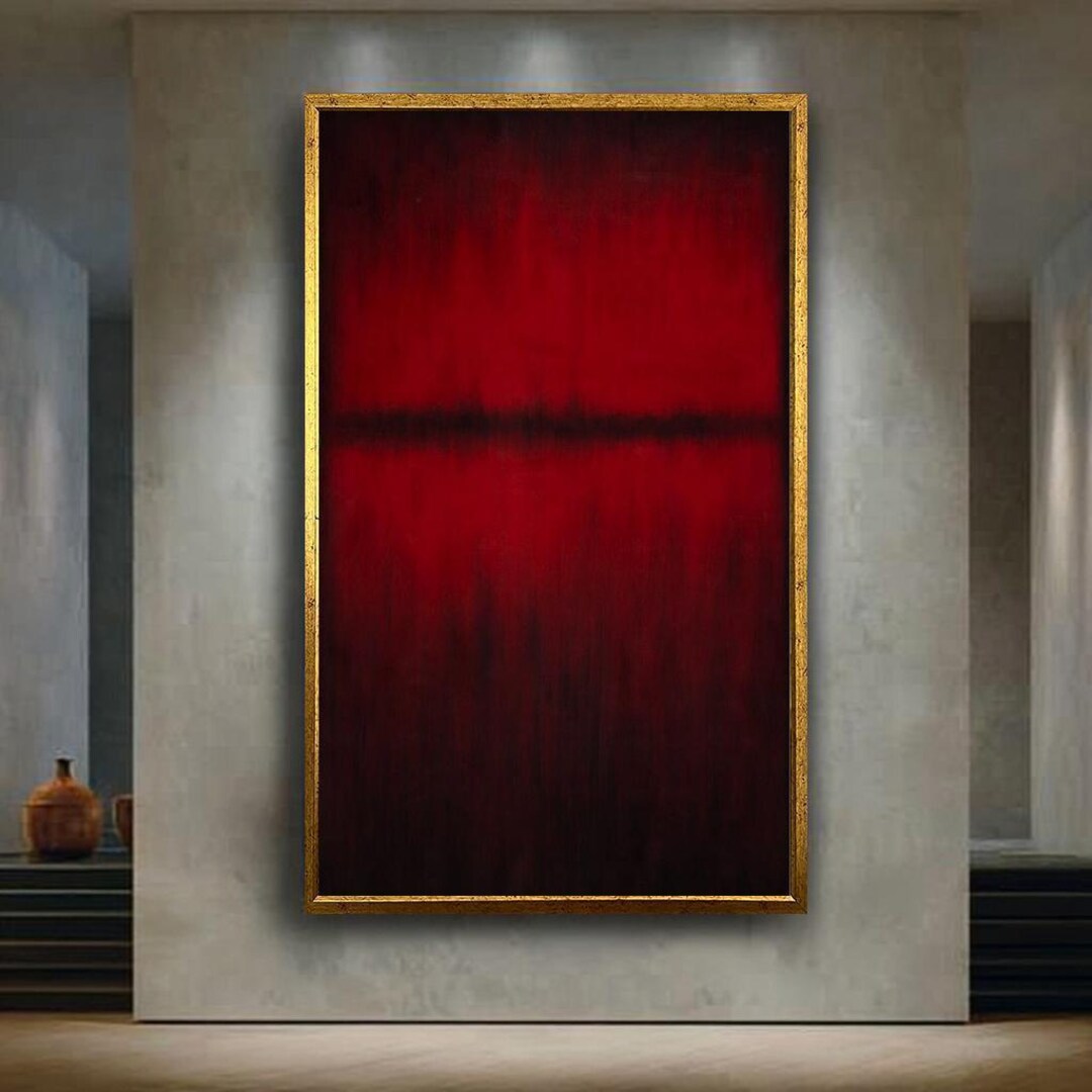 Mark Rothko Dark Abstract Red and Black Canvas Wall Art – Modern ...
