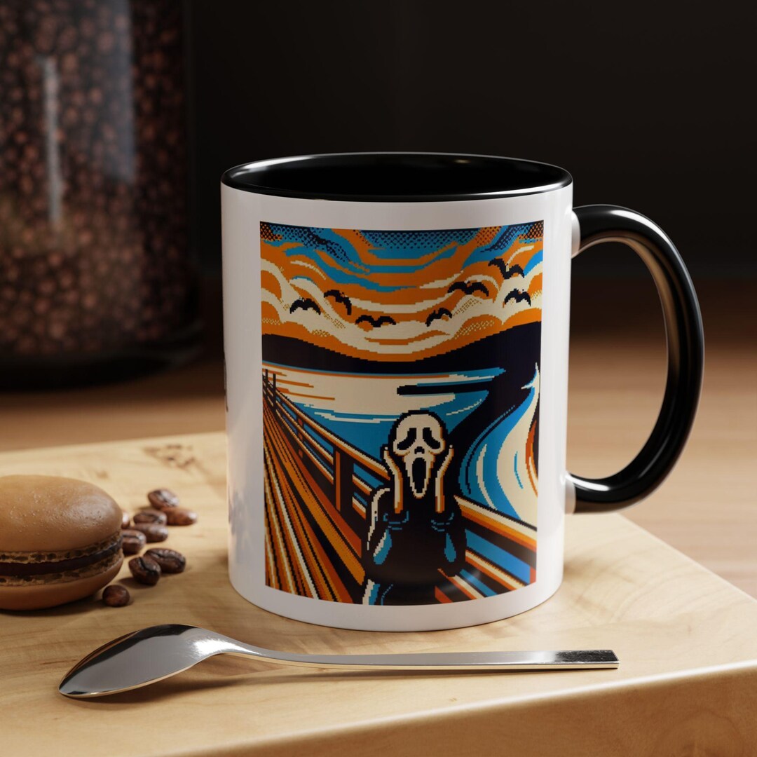 The Scream Illustration Accent Coffee Mug | Munch Inspired Art Mug - Etsy