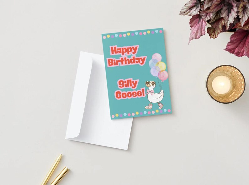 Silly Goose Birthday Card - Etsy