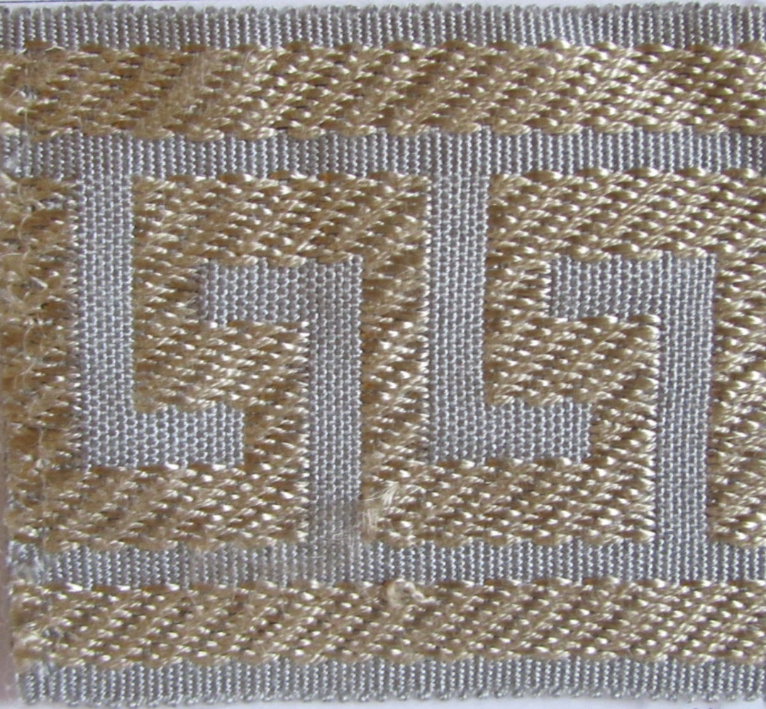 GREEK KEY Tape Braid Border Flat Trim 2.65 Inch Sandy Gold on - Etsy