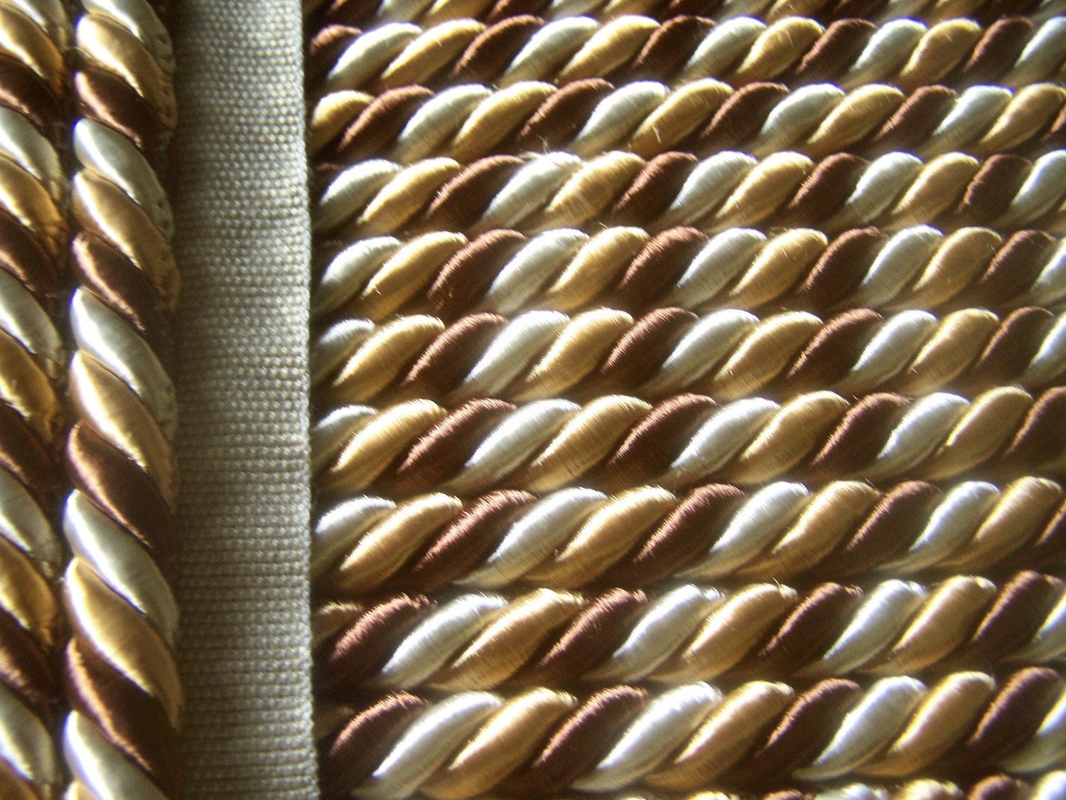 Cinnamon Cream and Gold Cord With Lip | Etsy