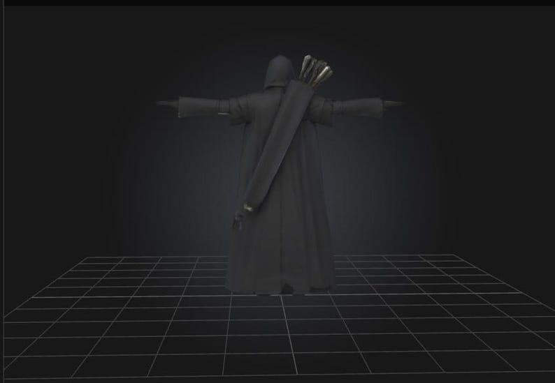 Stealth Hooded Assassin STL File for 3D Printing – Dark Fantasy Rogue ...