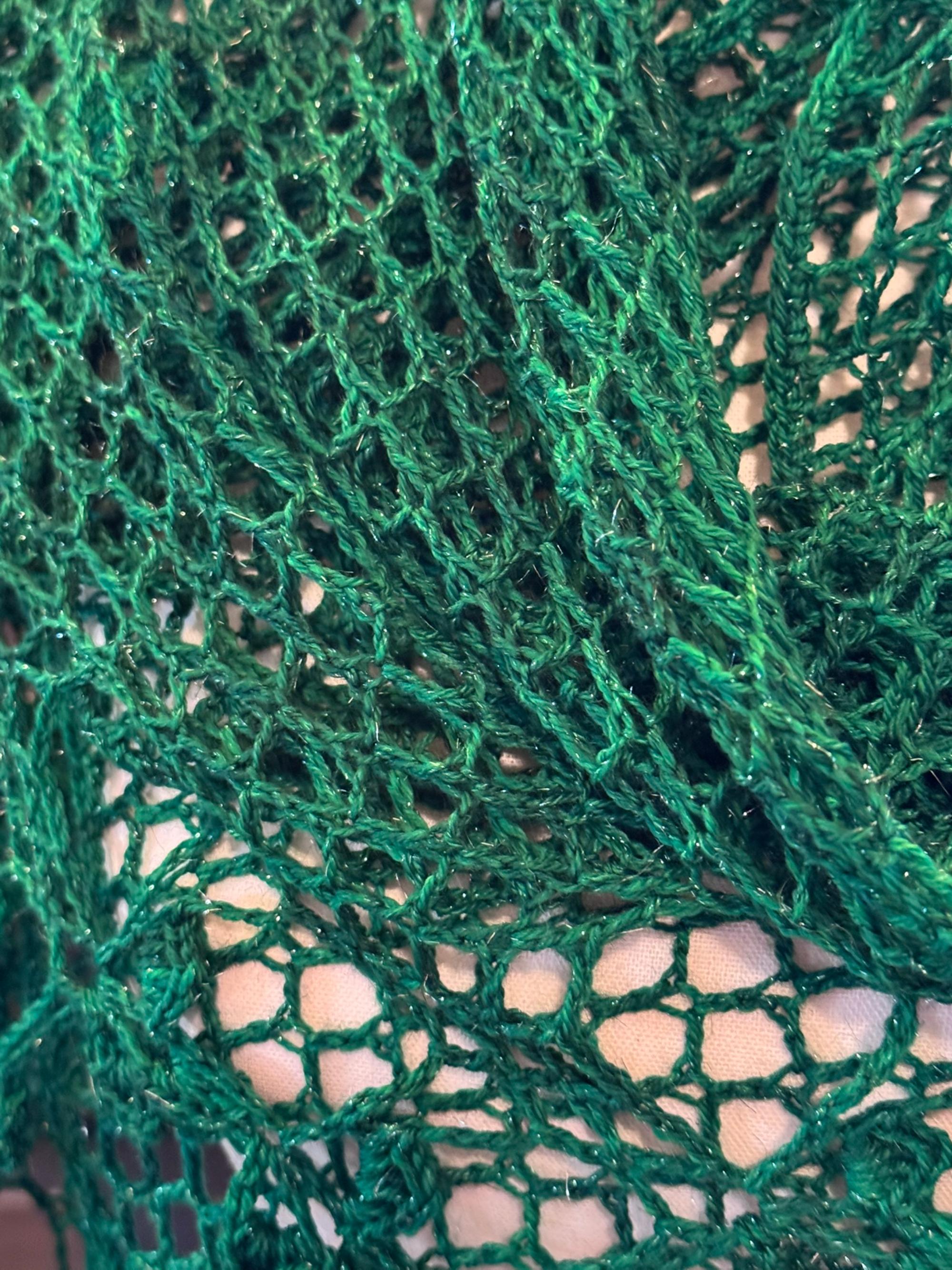 Sparkly Kelly Green Shamrock Edged Lacy Shawl - Etsy