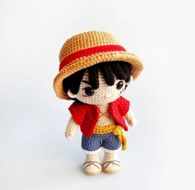 Monkey D. Luffy Amigurumi Pattern Digital PDF DIY Crochet Plush Anime ...