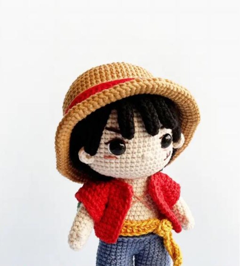 Monkey D. Luffy Amigurumi Pattern Digital PDF DIY Crochet Plush Anime ...