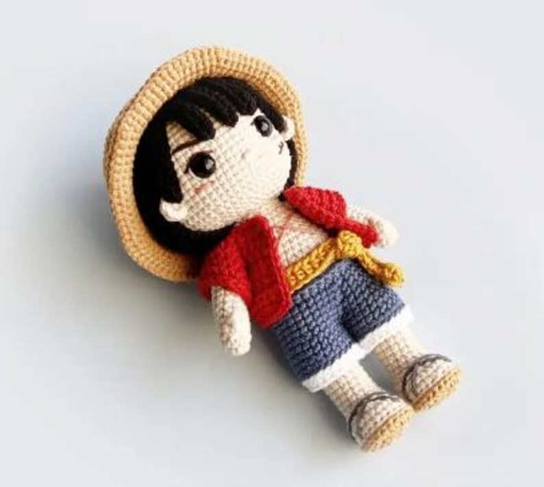 Monkey D. Luffy Amigurumi Pattern Digital PDF DIY Crochet Plush Anime ...