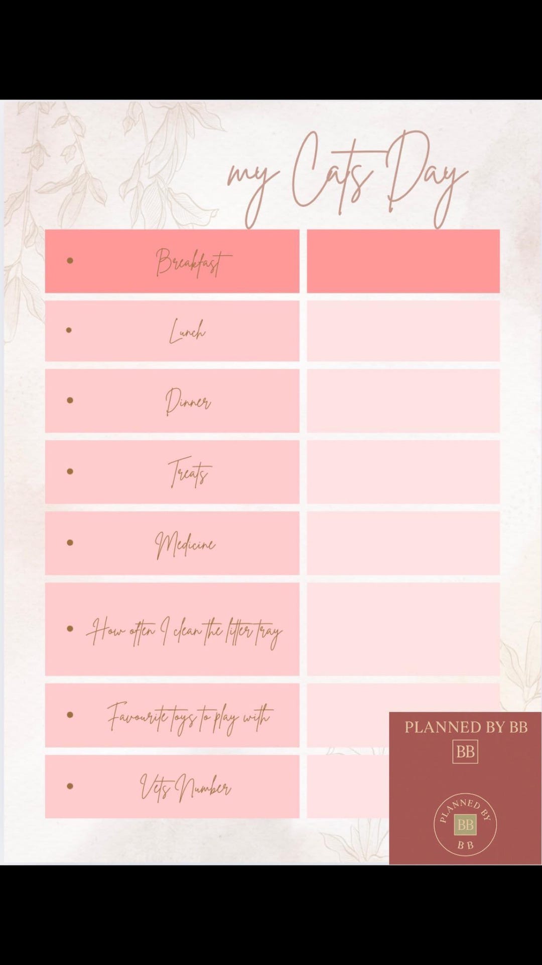 Printable Pet Sitter Day Planner – Customisable Cat & Dog Daily ...