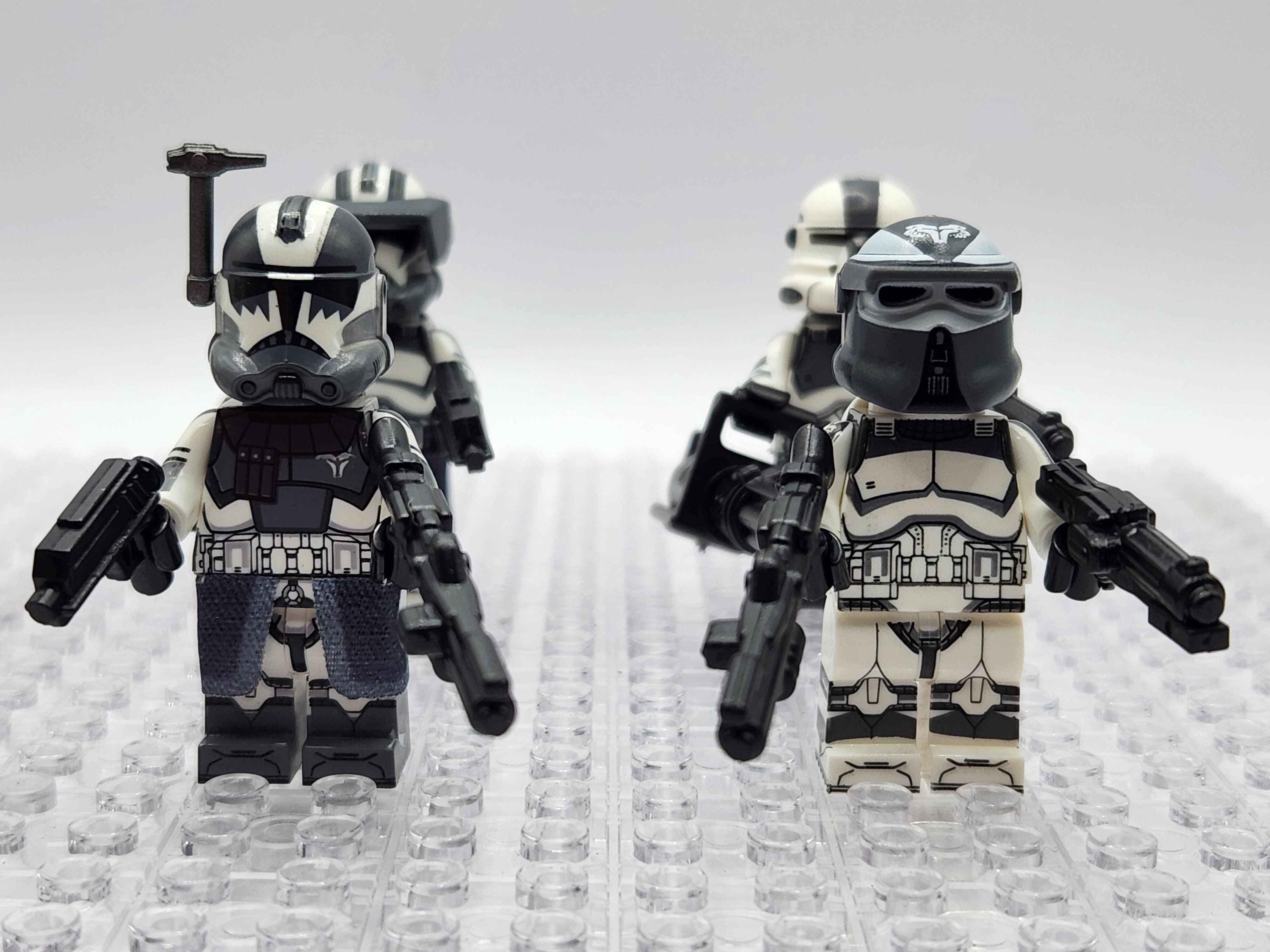 Custom Star Wars Wolf Pack Clone Trooper Squad Set of 8 With Commander ...