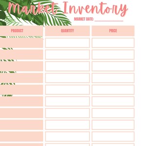 Inventory Tracker for Handmade Business, Online Editable, Printable PDF ...