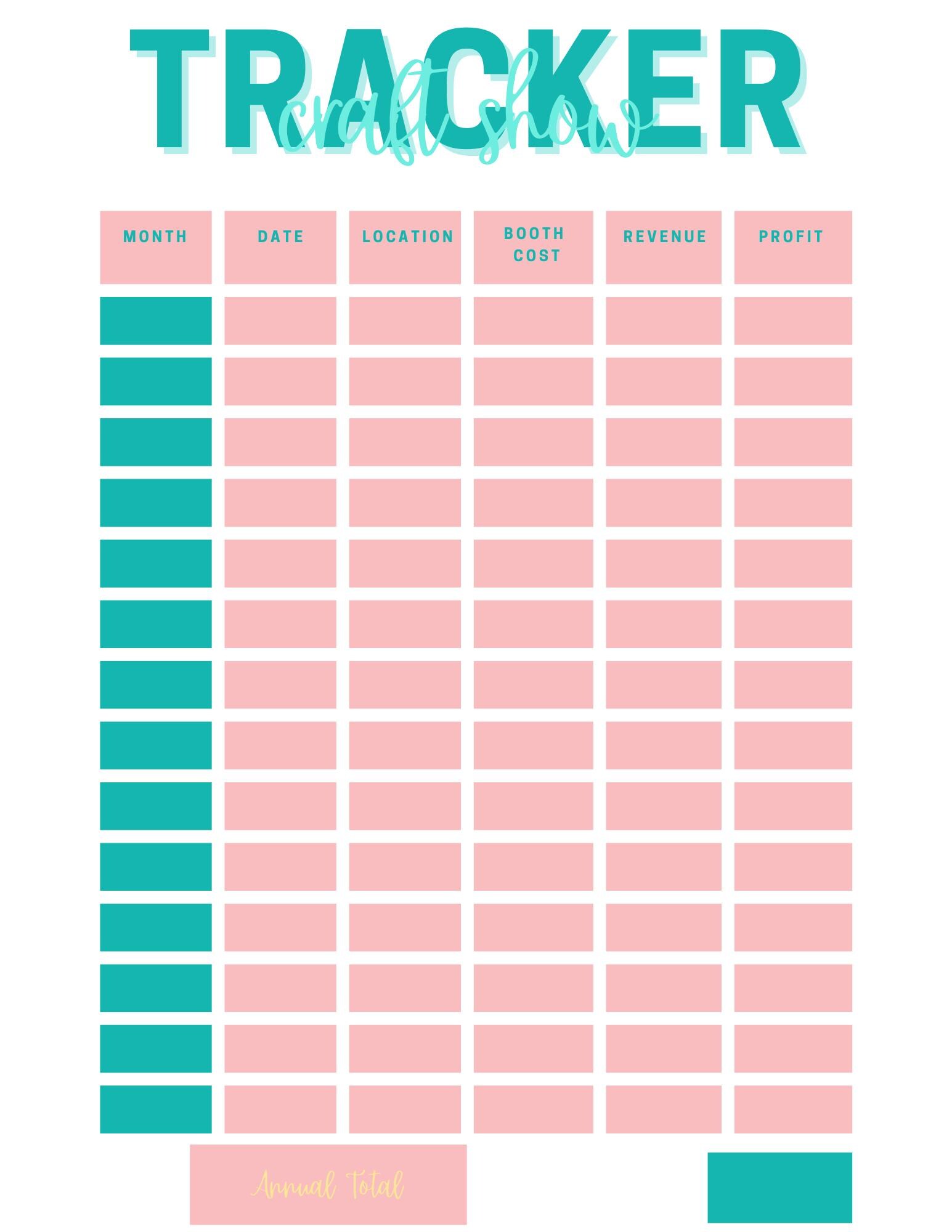 Craft Show Profit Tracker, Printable Pdfs, Letter Size, A4, A5, Bundle ...