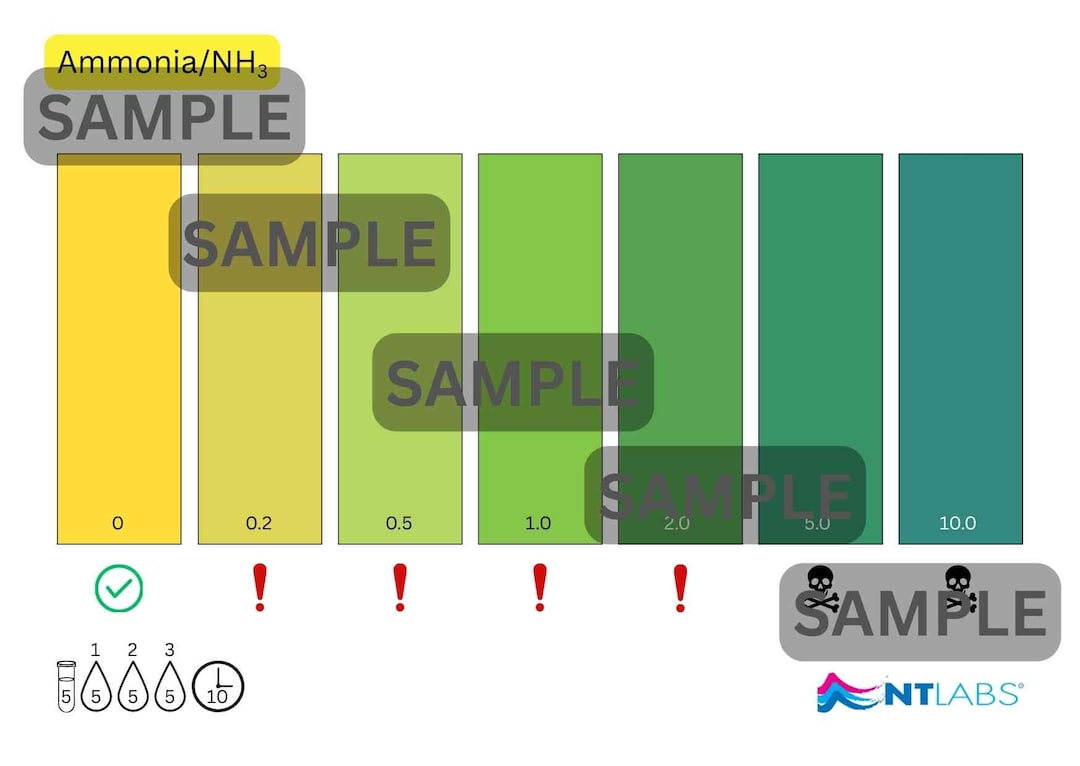 NT Labs Aquarium Water Test Chart – Enlarged Digital & Printable Sheets ...