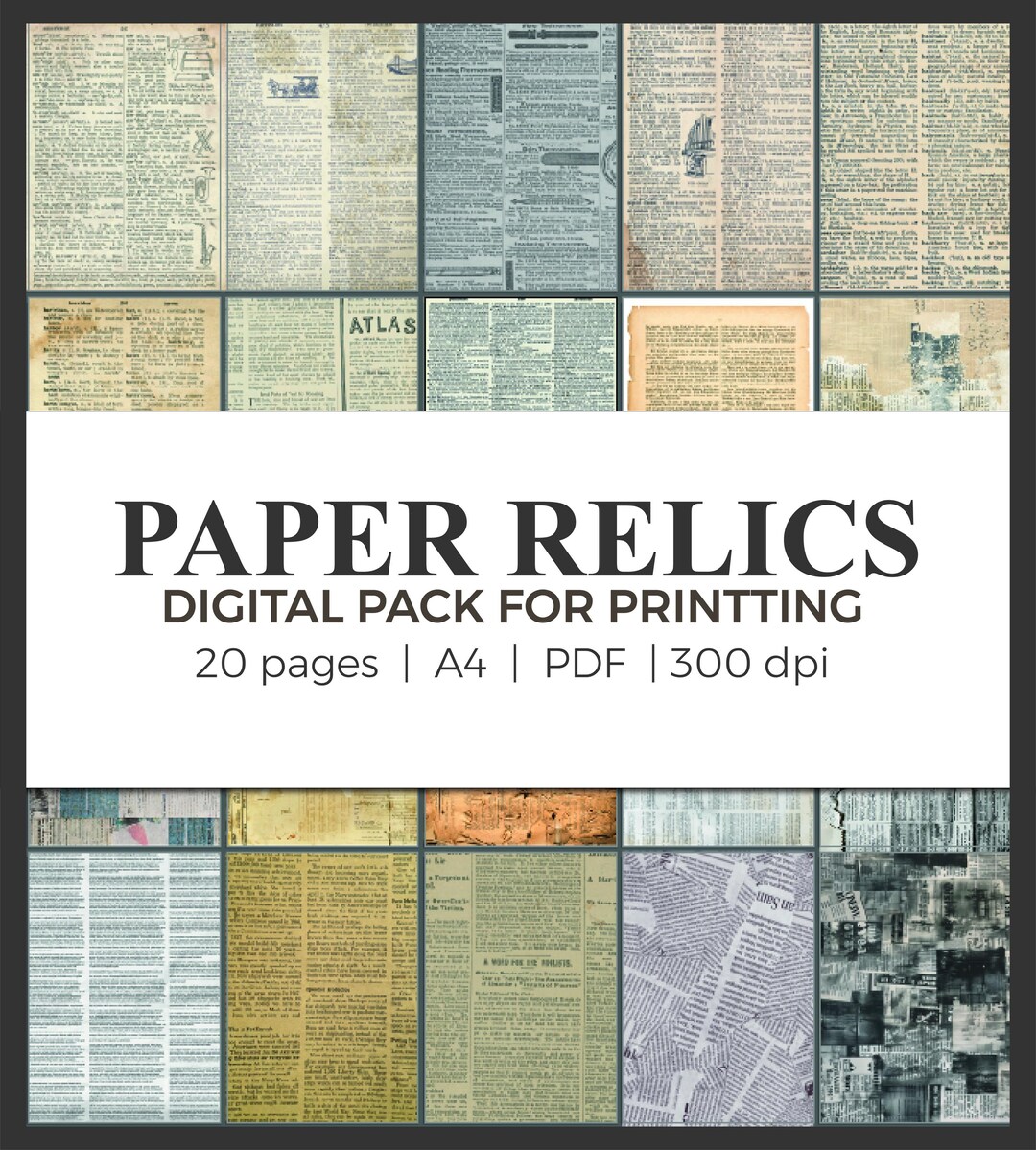 Paper Relics: Collection of Vintage Written Pages – 20 Printable ...