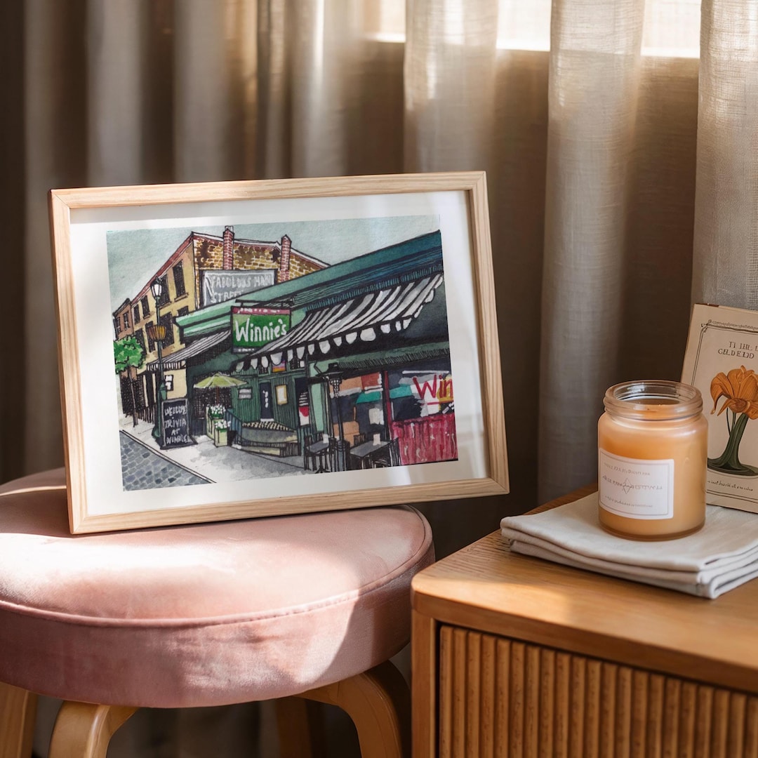 Watercolor Print of Winnie’s Manayunk | Philadelphia Restaurant Wall ...