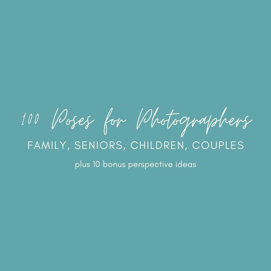 100 Poses for Photographers — Printable Index Card Guide (plus 10 Bonus ...