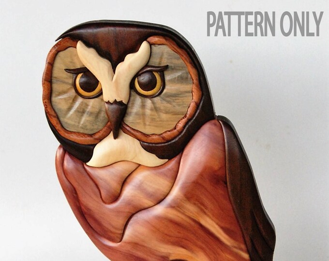 Saw Whet Owl Intarsia Scrollsaw Pattern PDF Digital Download ...