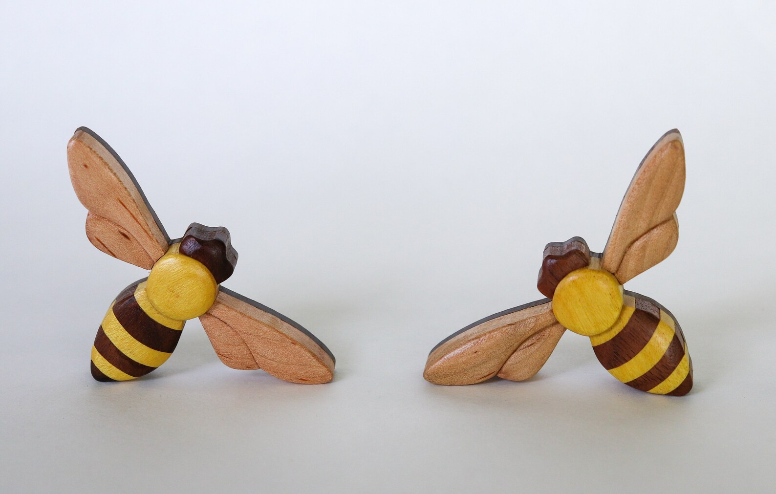 Honey Bee Wooden Magnet / Ornament Intarsia Wood Art Spring - Etsy