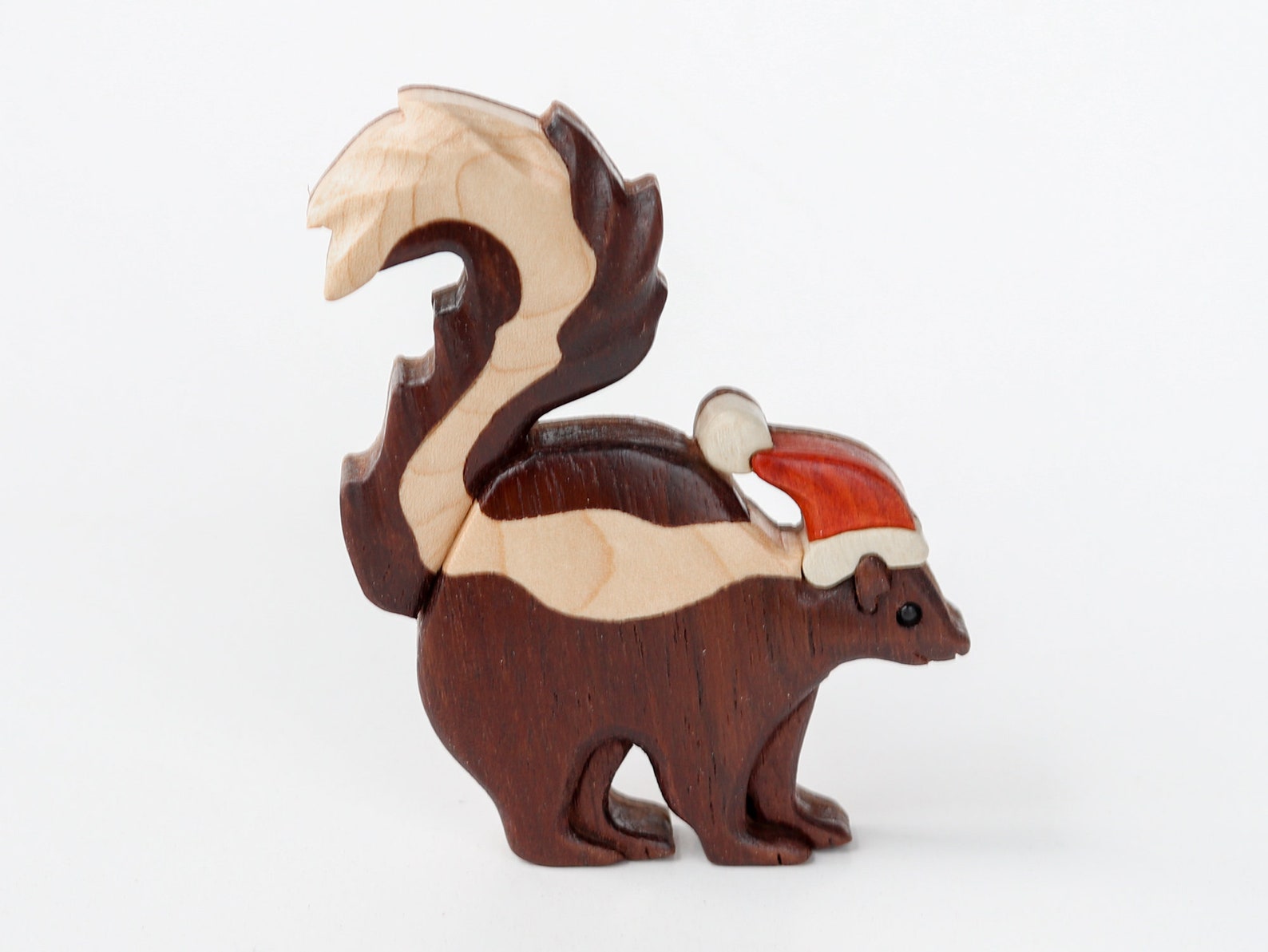 Skunk Wooden Ornament / Magnet Forest Animal Wood Carving - Etsy