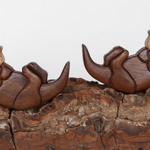 Sea Otter Wood Carved Intarsia Ornament / Magnet - Etsy