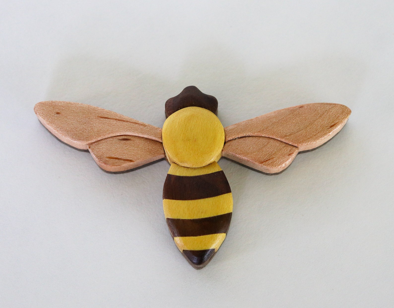Honey Bee Wooden Magnet / Ornament Intarsia Wood Art Spring - Etsy