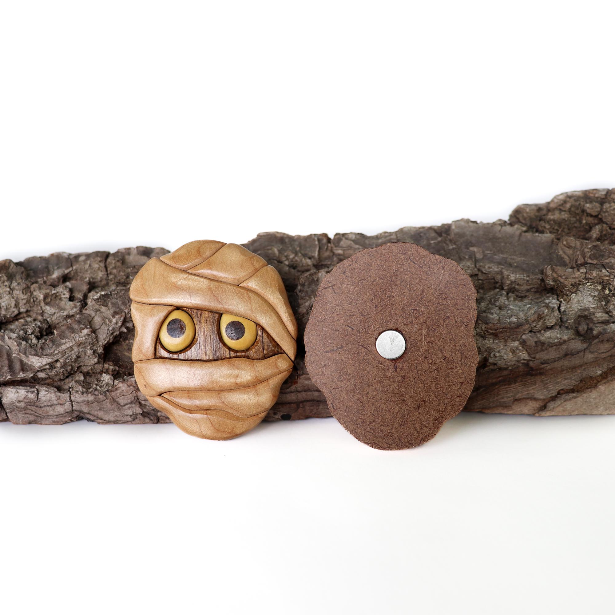 Mummy Egyptian Monster Wood Carved Intarsia Ornament / Magnet - Etsy