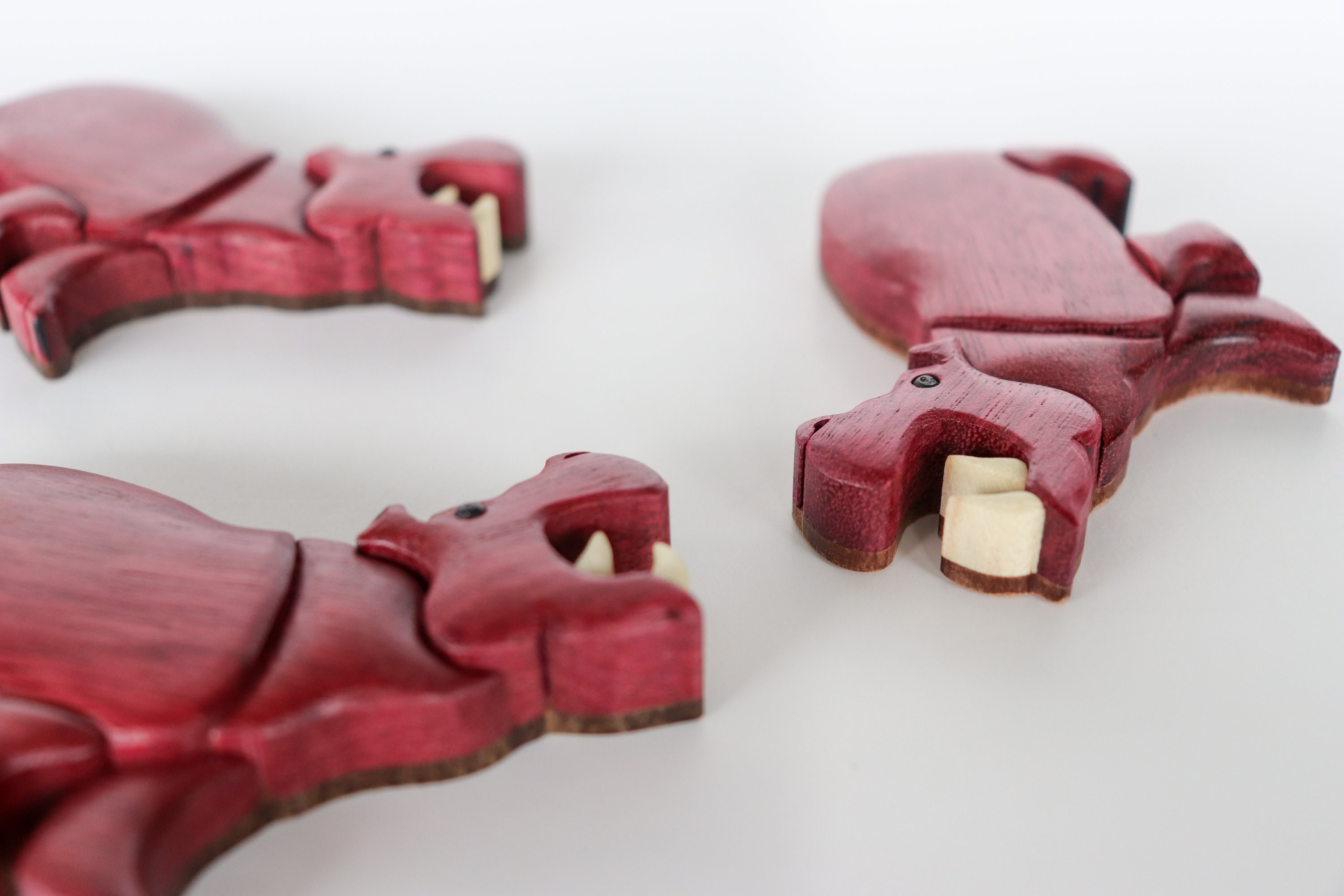 Hippopotamus Wooden Magnet / Ornament Christmas Tree Decor - Etsy