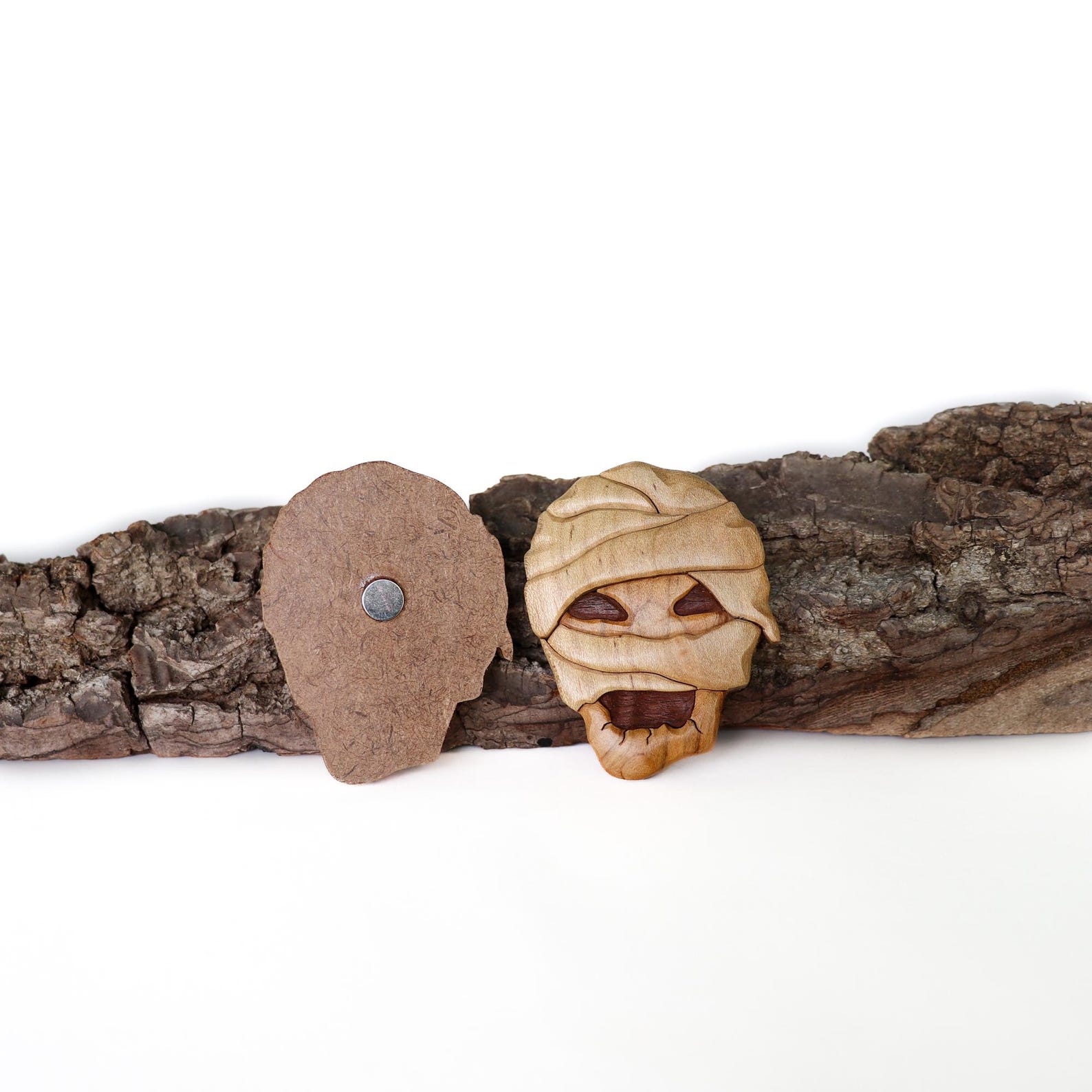 Mummy Egyptian Monster Wood Carved Intarsia Ornament / Magnet - Etsy