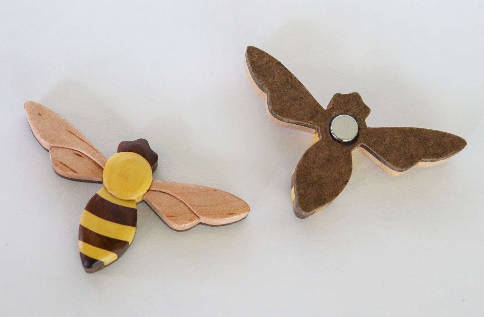 Honey Bee Wooden Magnet / Ornament Intarsia Wood Art Spring - Etsy