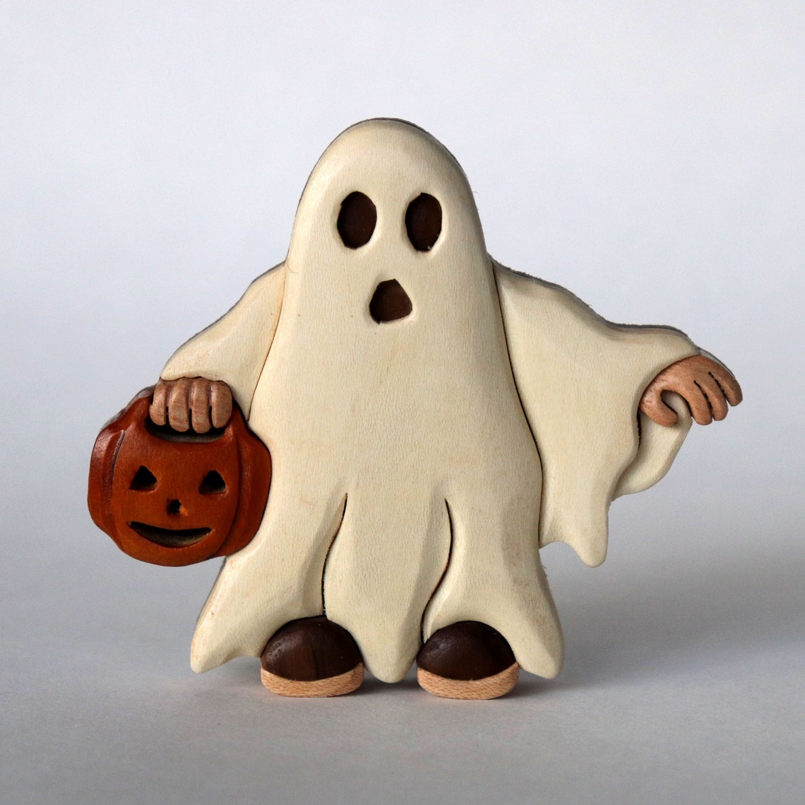 Ghost Wooden Magnet Ornament Intarsia Wood Carving Wildlife - Etsy