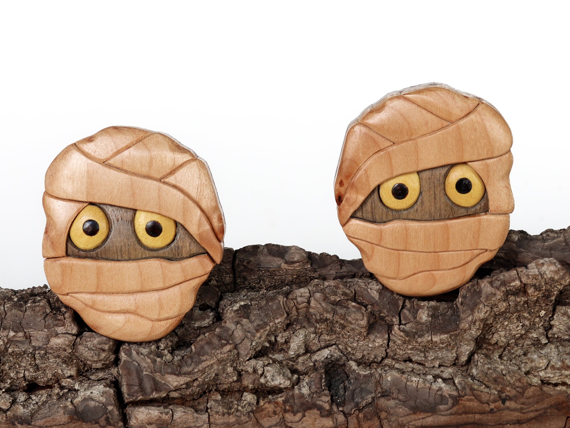 Mummy Egyptian Monster Wood Carved Intarsia Ornament / Magnet - Etsy