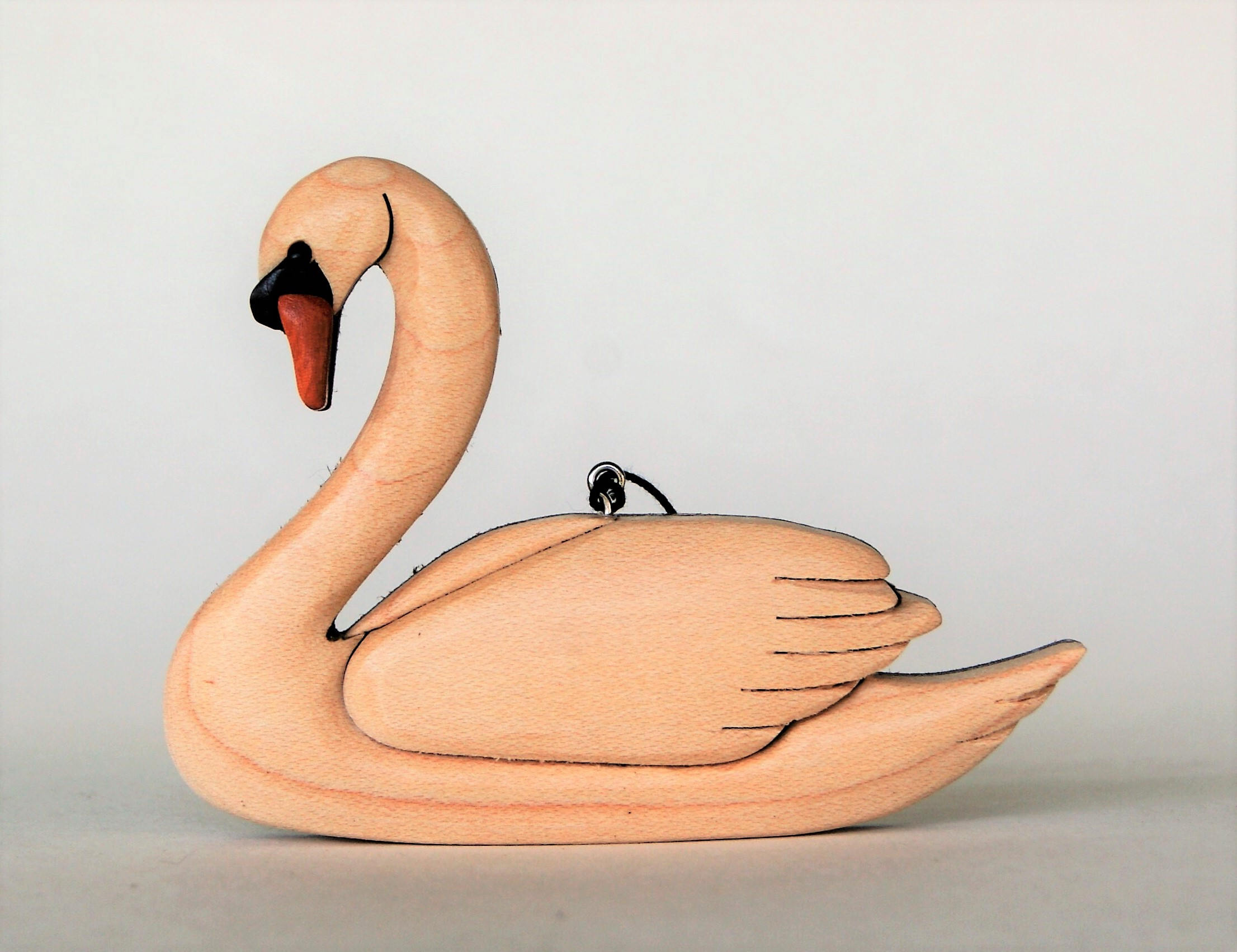 Swan Wooden Magnet / Ornament, 12 Days of Christmas, Intarsia Wood Bird ...