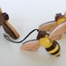 Honey Bee Wooden Magnet / Ornament, Intarsia Wood Art, Spring Decor ...