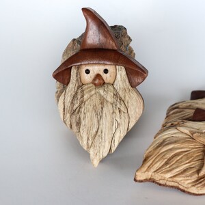 Wizard Wooden Magnet Ornament Intarsia Wood Carving Magician - Etsy