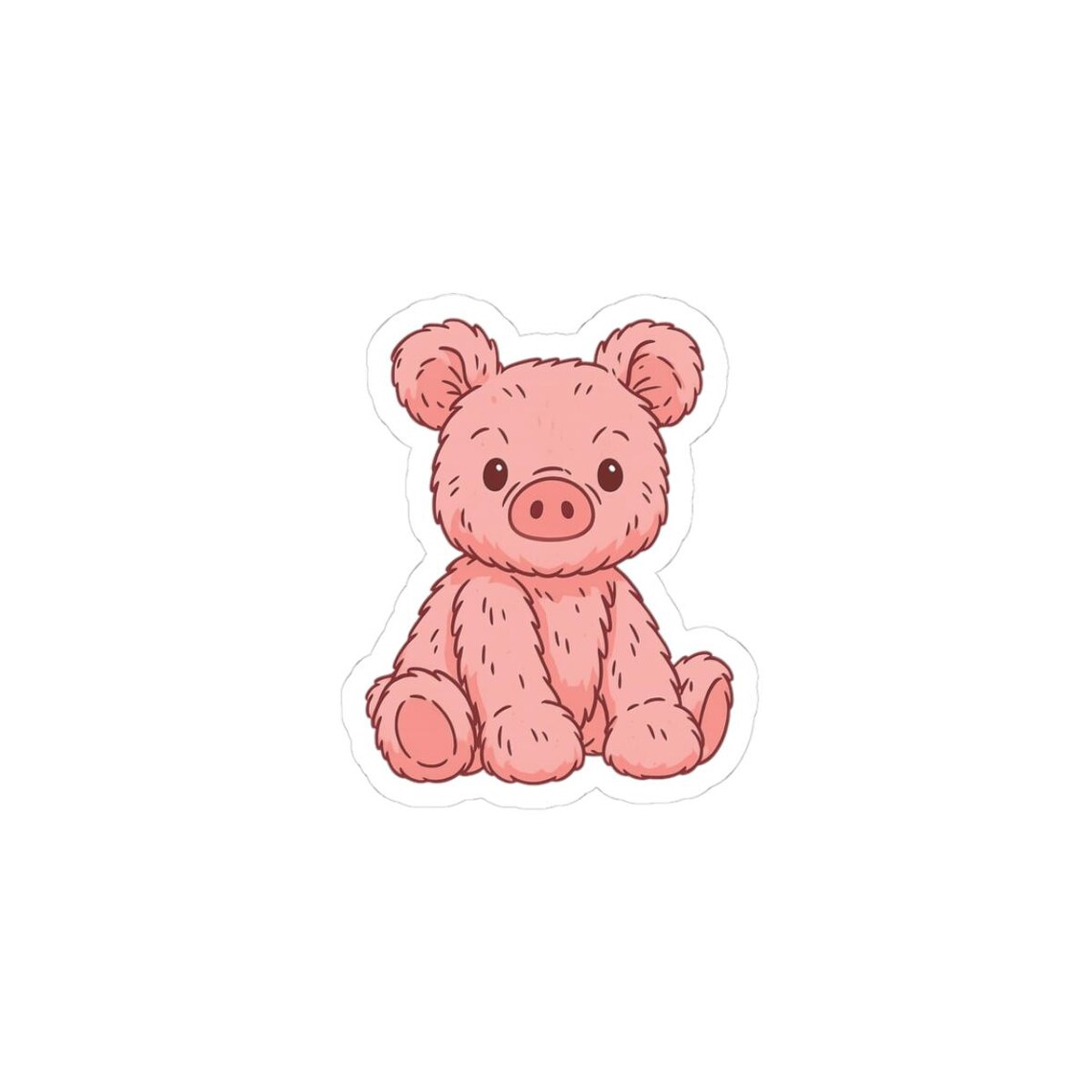 Adorable Jellycat Inspired Pig Kiss-cut Sticker | Cute Pig Stickers for ...