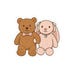Cute Bear and Bunny Jellycat Sticker - Etsy