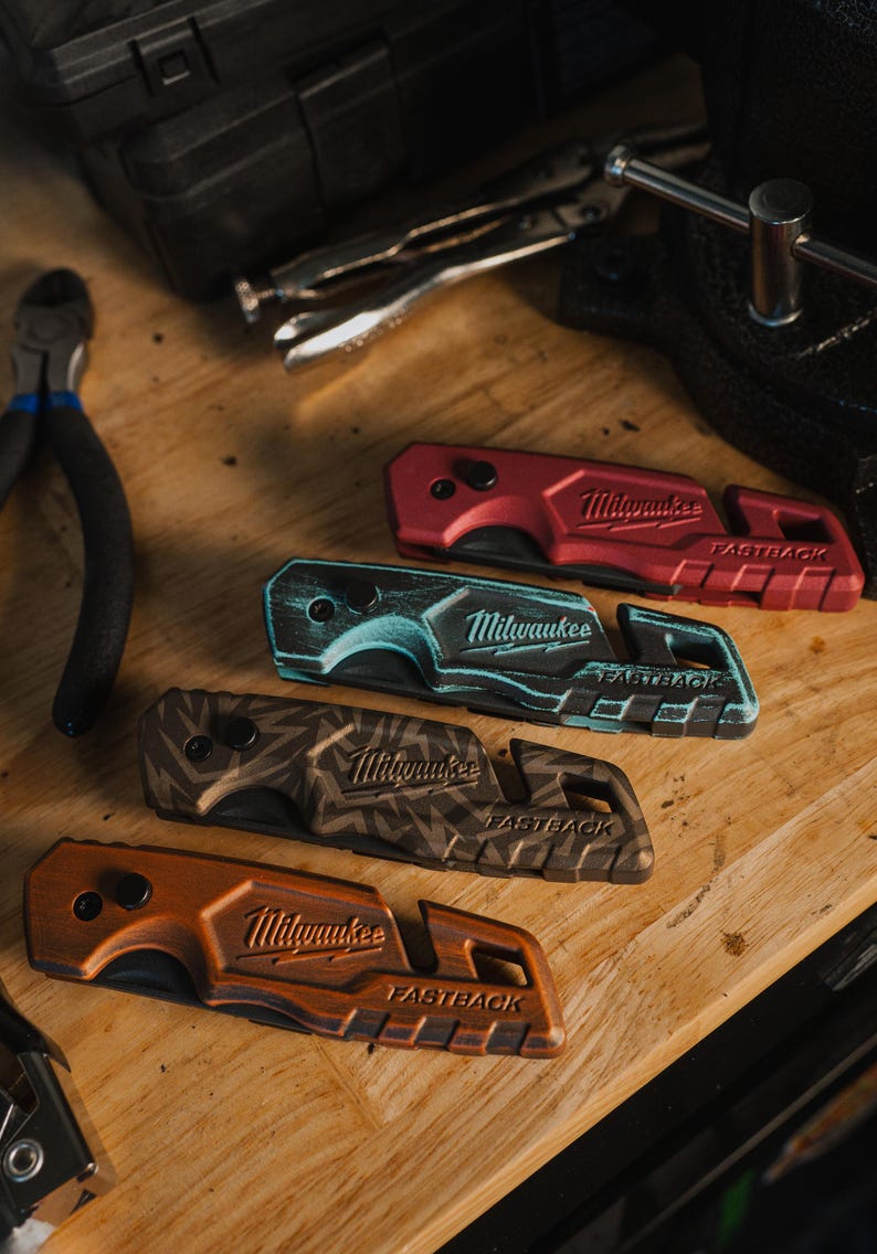 Custom Cerakote Milwaukee Fastback Knife – Personalized EDC Utility ...