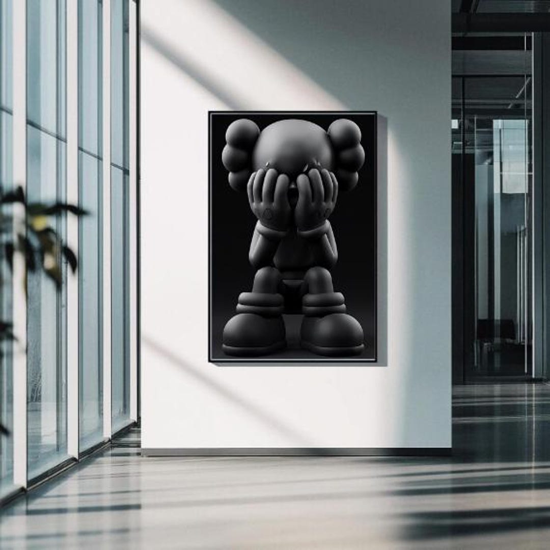 Kaws-inspired Printable Bundle | Monochrome Characters Covering Face ...