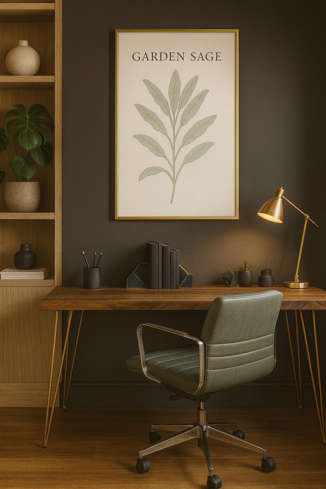 Garden Sage Line Art Print: Minimalist Botanical Illustration (digital ...