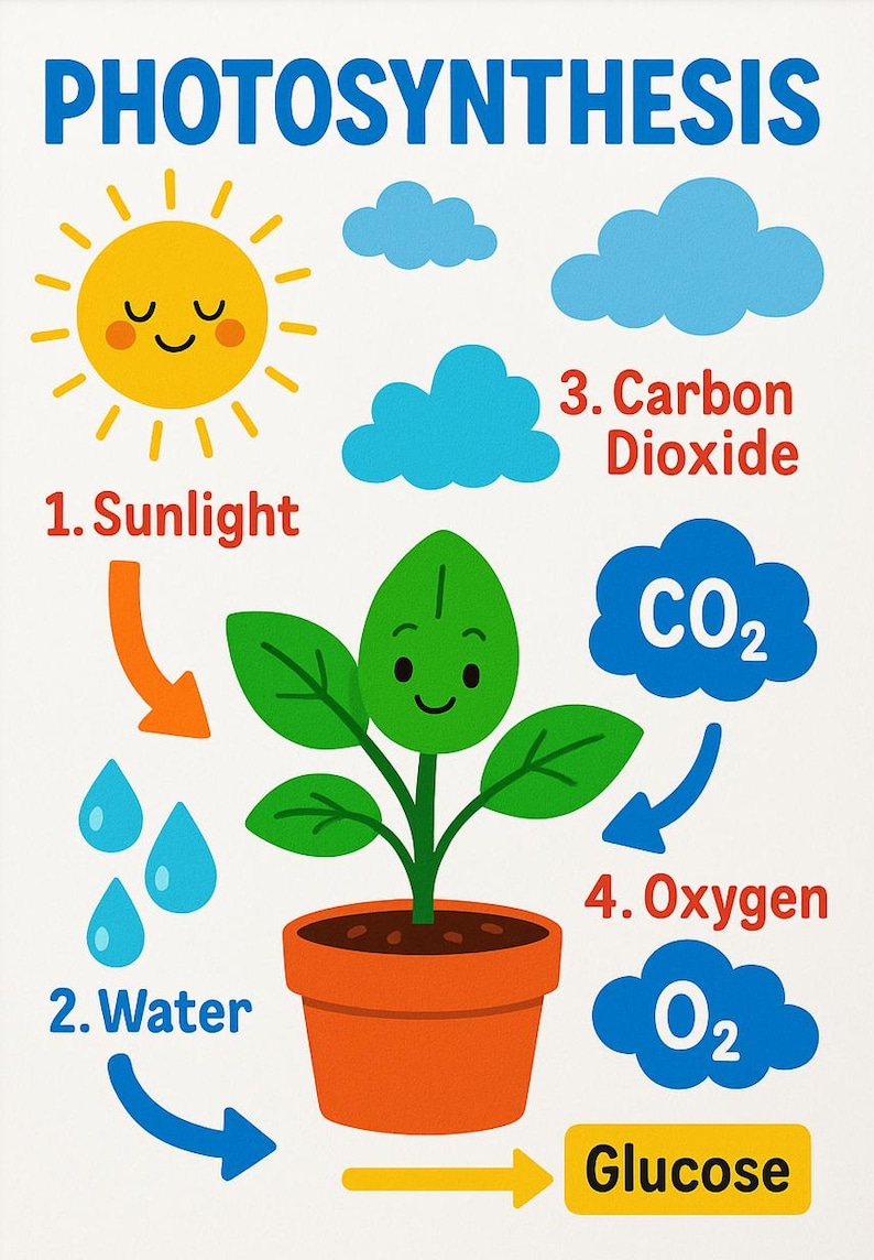 Photosynthesis Poster for Kids | Printable Science Classroom Decor ...