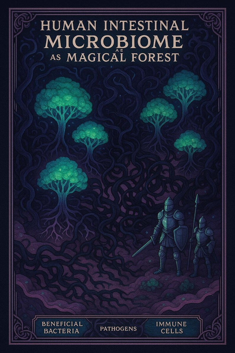 Magical Forest Microbiome Poster: Bioluminescent Science Art Print - Etsy