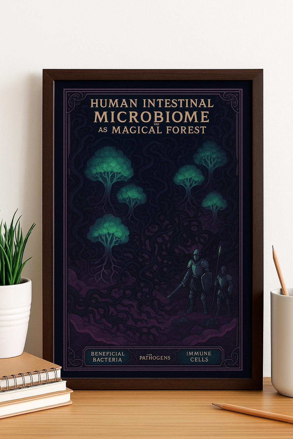 Magical Forest Microbiome Poster: Bioluminescent Science Art Print - Etsy