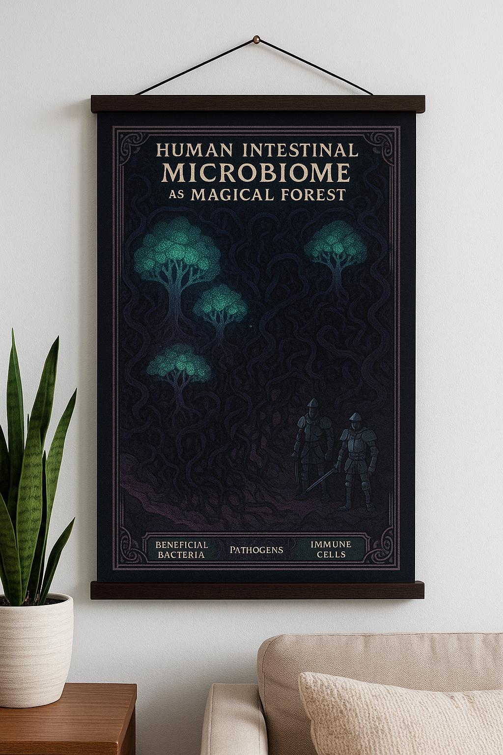Magical Forest Microbiome Poster: Bioluminescent Science Art Print - Etsy